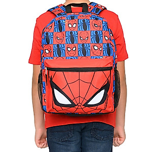 Marvel Spider-Man 16" Backpack Cargo Bag All Over Print Side Mesh Pockets