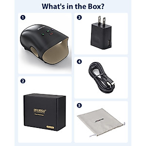 CINCOM Hand Massager - Cordless Hand Massager with Heat and Compression for Arthritis and Carpal Tunnel(FSA or HSA Eligible)(Black)