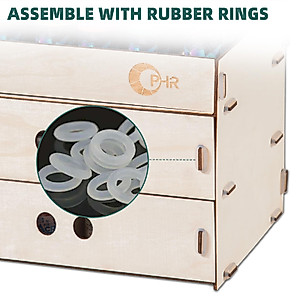 OPHIR Wooden Paint Organizer Pigments Holder Rack with 2 Cabinet Drawers,48 Removable Grids,Storage for Model Parts,Ink Bottles,DIY Tools,Pens and Pencils