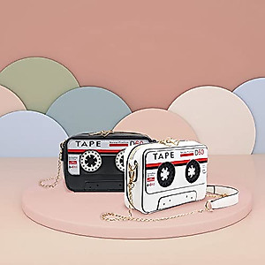 Emprier Women's Retro Tape Recorder Evening Purse Crossbody HandBag Shoulder Bag Clutch Party bag