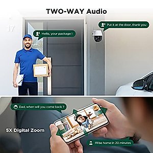 【100% Wire-Free + 4MP】CAMBLINK Wireless Security Camera System Battery Powered Indoor/Outdoor For Home with Color Night Vision PIR Motion Detection 2-Way Audio 180-Day Battery Life APP Alert SD/Cloud
