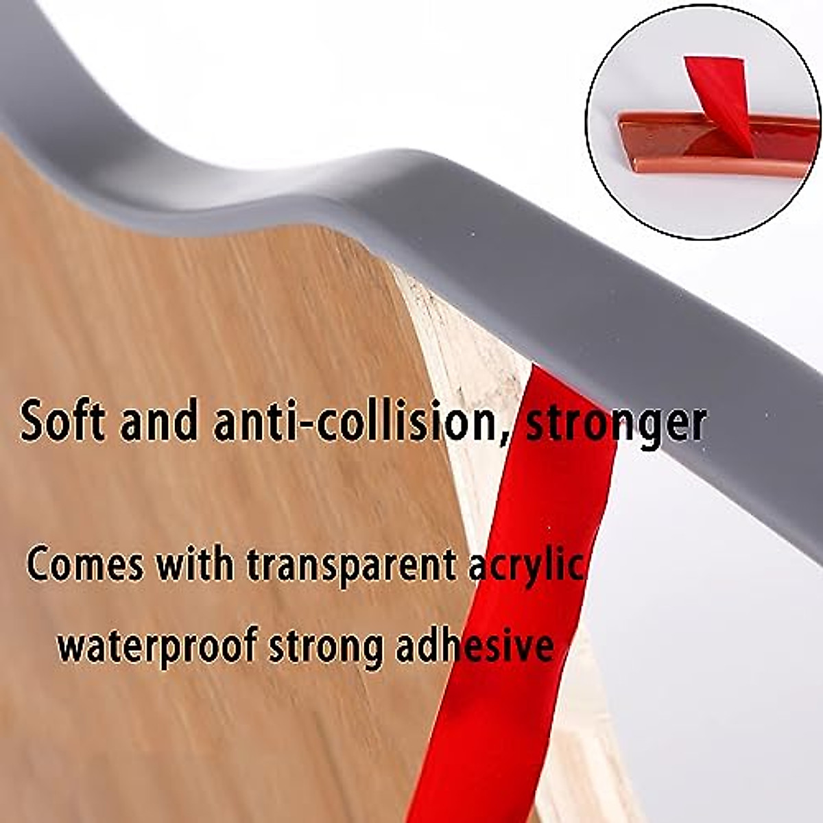 LOVEDELU U-Shape Edge Banding,5m Soft Self Adhesive Veneer Edge Banding, Collapsible Edge Protector,Counter Edging for Cabinet Repair,Furniture Protection,28mm