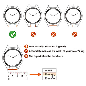 ANNEFIT Vintage Leather Watch Strap 22mm, Quick Release Replacement Band for Men and Women with Black Buckle (Brown)