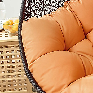 Modway EEI-3636-BLK-ORA Encase Swing Outdoor Patio Lounge Chair Without Stand, 43.5 x 40 x 125.5, Orange