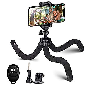PHOPIK Mini Phone Tripod Stand: Portable and Flexible Octopus Smartphone Tripod- Compatible with iPhone/Android/Camera/GoPro