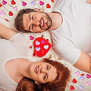 400 Pieces Valentines Day Heart Table Confetti Decoration, Love Heart Shaped Sponge Petal, Romantic Decor for Tables Valentine Confetti Wedding Decoration Supplies (Red, Pink, White, purple)