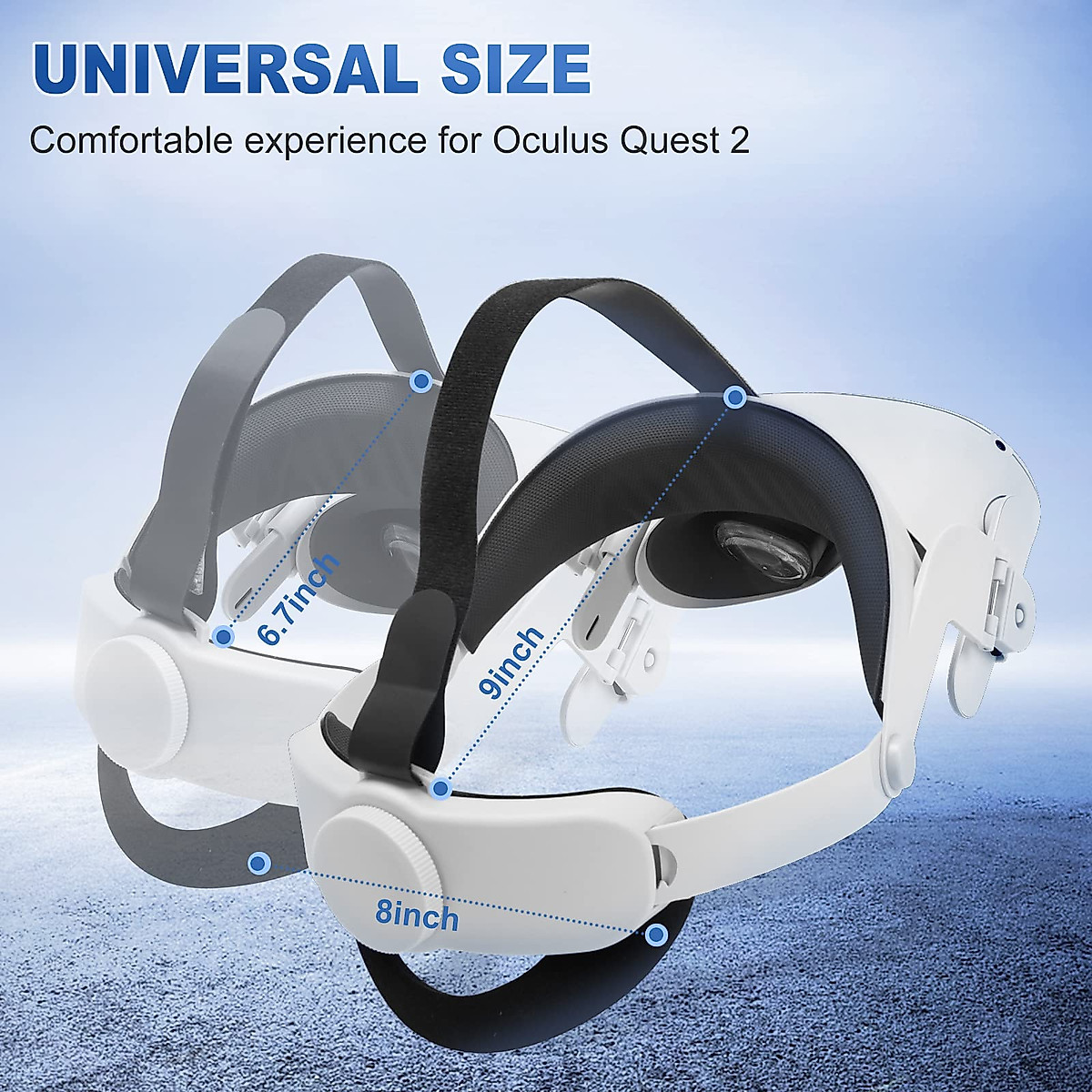 Halo Head Strap for Oculus Quest 2 - SUPERUS Replacement Accessories for Oculus Quest 2 Elite Strap for Enhanced Support and Comfort in VR