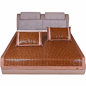 TBQATNTS Summer Sleeping Mat Foldable Summer Bed Mat Cool Sleeping Mattress Cooling Bed for Home School Dormitory,Brown,150 * 195cm