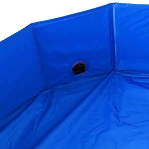 Homend 47inch.D *12Inch.H PVC Pet Swimming Pool Portable Foldable Pool Dogs Cats Bathing Tub Bathtub Wash Tub Water Pond Pool (120cm*30cm（47inch.D *12Inch.H）)