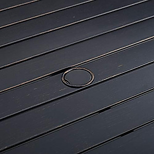 Crosley Furniture Kaplan 7-Piece Outdoor Dining Set for 6, Patio Table and Chairs for Backyard, Deck, Oiled Bronze with Oatmeal Cushions