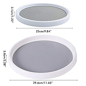 Lazy Susan Organizer Non Skid Lazy Susan Turntable for Cabinet, Pantry Organization and Storage, Kitchen, Fridge, Bathroom, Under Sink Organizer, Spice Rack (Small 25 * 3.1cm)