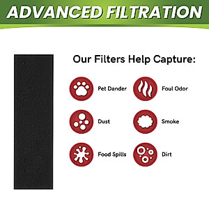 GOFIL 6 Pack Replacement Filter Includes 6 Carbon Pre-filters Compatible with Air Purifier Model AC4825, AC4300BPTCA, AC4900CA, AC4850PT, AC4820, AP2200CA Purifiers & Replacement Filter B