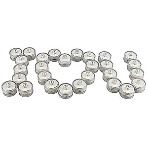 SAMYO Set of 12 Waterproof Wedding Submersible Battery LED Tea Lights Underwater Sub Lights- Wedding Centerpieces Party Decorate (Blue)
