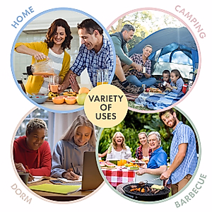 FOODLE Wheat Straw Dinnerware Sets for 6 - Lightweight & Unbreakable - Microwave & Dishwasher Safe - Perfect for Picnic, Dorm, RV Dishes - Camping Plates Cups and Bowls Set - Great for Kids & Adults