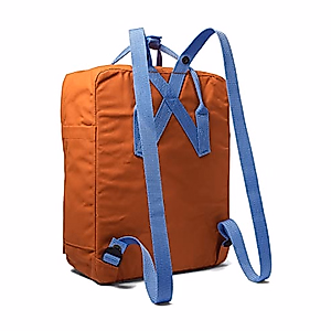 Fjällräven Kånken Backpack for Men, and Women - Lightweight Rugged Vinylon Fabric, Dual Top Handles with Snap Closure, and Classy Look Teracotta Brown/Ultramarine One Size One Size