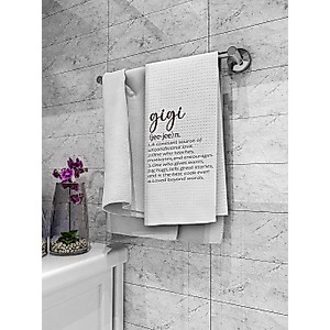 Dibor Gigi Definition Kitchen Towels Dish Towels Dishcloth,Gigi Grandma Appreciation Decorative Absorbent Drying Cloth Hand Towels Tea Towels for Bathroom Kitchen,Grandma Birthday