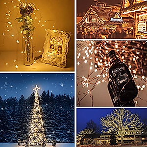 Blingstar Solar String Lights, 2 Pack Each 100 LED 8 Modes Solar Fairy Lights Outdoor Waterproof, Copper Wire Christmas Lights for Tree Garden Patio Yard Party Wedding Decoration (Warm White)