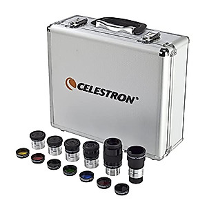 Celestron NexStar 8SE Schmidt-Cassegrain Computerized Telescope Bundle with Telescope Eyepiece/Filter Accessory Kit (2 Items)