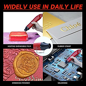 Mini Heat Gun, 300W Portable Heat Gun for Crafts, Fast Heating Handheld Hot Air Gun for DIY, Electronics Repairing, Wrapping, Soldering, Paint Removing and Watercolor Drying(RED)