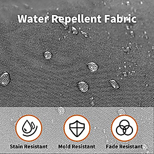 Outdoor Chair Cushion 20”x20”x4”, Tufted Water-Repellent Patio Seat Cushions with Non-Slip Ties, 2 Count, Grey