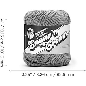 Lily Sugar 'N Cream The Original Solid Yarn, 2.5oz, Medium 4 Gauge, 100% Cotton - Blue - Machine Wash & Dry