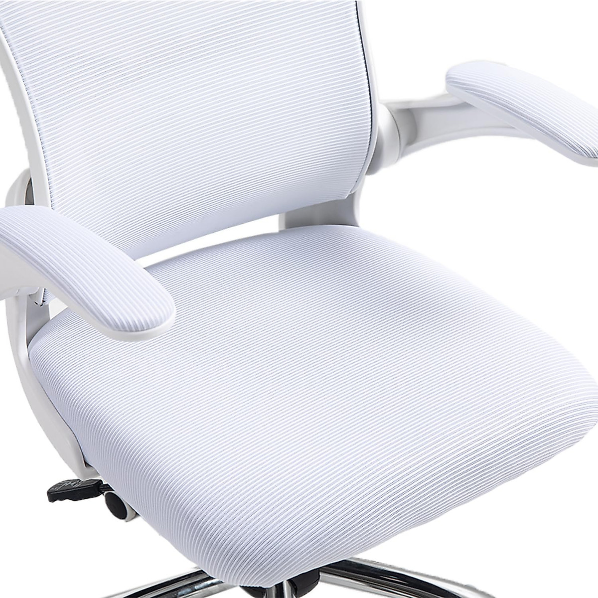 Panana Ergonomic Office Chair High Back Mesh Back Adjustable Headrest Flip-up Padded Armrest Swivel Rolling Desk Chair (White)