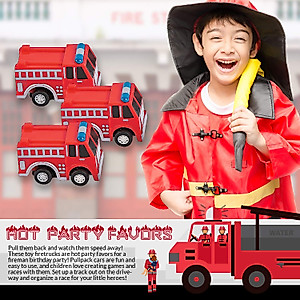 Fun Express Fire Truck Firetruck Engine Pullbacks Toy - 12 Pieces
