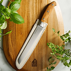 Bloomhouse - Oprah's Favorite Things - 8 Inch German Steel Bread Knife W/Italian Olive Wood Forged Handle