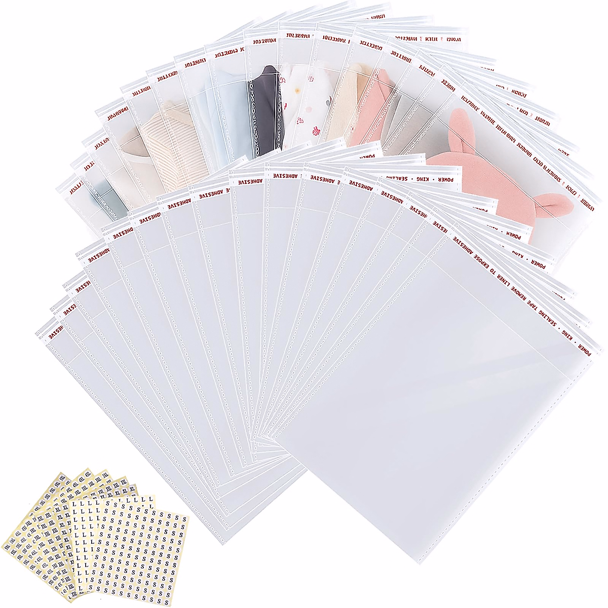 13" x 19" Large Resealable Cellophane Bags 200 pcs, Self Sealing Clear Bags for Packaging Products Self-adhesive Cello Bags for Clothes, T-shirts, Pants and Gifts