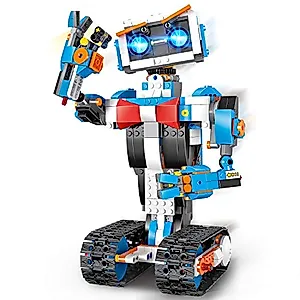 OKK Robot Building Toys for Boys, STEM Projects for Kids Ages 8-12, Remote & APP Controlled Engineering Learning Educational Coding DIY Building Kit Rechargeable Robot Toy Gifts for Girls (635 Pieces)