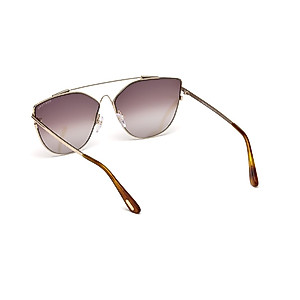 Tom Ford FT0563 28G Shiny Rose Gold Jacquelyn Pilot Sunglasses Lens Category 2