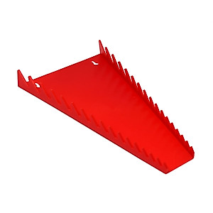 JSP Manufacturing Red & Black 16 Tool Standard Wrench Holder Wrench Organizer 2 Pack | Storage Rack Tray Tool Holder