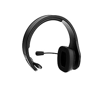 Blue Tiger Storm in Black - Wireless Bluetooth Professional Trucker and Office Headset with Microphone, Dongle & Cooling Gel Ear Cushion – Fastest Charge, Noise Cancelling, Clear Sound, Bluetooth 5.0