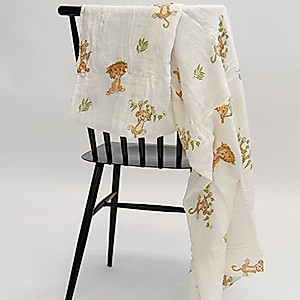 Brilliant Bambino - Baby Swaddle Receiving Blanket - 2 Pack | Boho Safari Animals & Sunrise Set | Muslin Cotton Blend | Newborn Essentials | Boys & Girls Baby Stuff | Swaddle Blanket