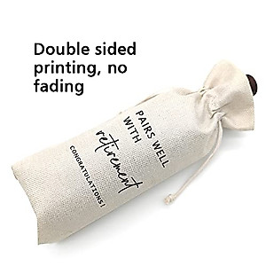 Socive Retirement Wine Bag, Retirement Gifts Wine Bags, Pairs Well With Retirement, Gift for Him or Her, Retirement Gifts Leaving Gifts for Colleagues Best Friends Coworkers Boss Nurse Teachers