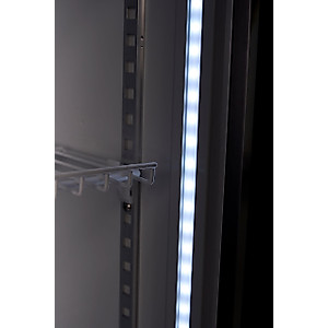 PremiumLevella Glass Door Display Refrigerator 10.0 cu ft Commercial Beverage Cooler Merchandiser With Sleek LED Light Strip