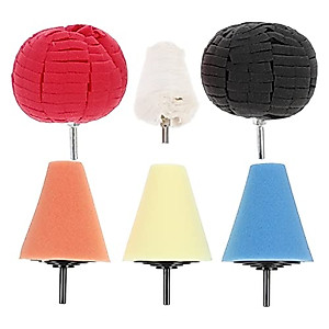 Car Sponge Buffing Buffing Pads 6 Pcs Backing Plate Compound Buffing Sponge Pads for Car Hub Compounding Polishing and Drill Buffing Sponge Pads Waxing car Wheel polishing Buffing pad