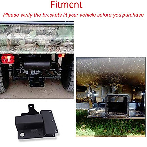 WSays Compatible with Kawasaki Mule 610 600 Mule SX Rear 2'' Receiver Trailer Tow Hitch Plater Kit