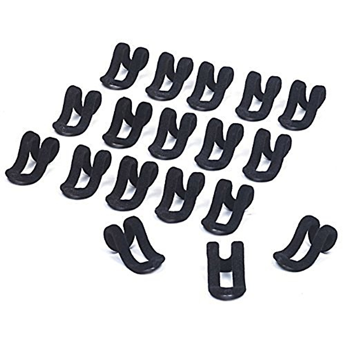 Slim-Line Set of (18) Mini Cascading Hooks (Black)