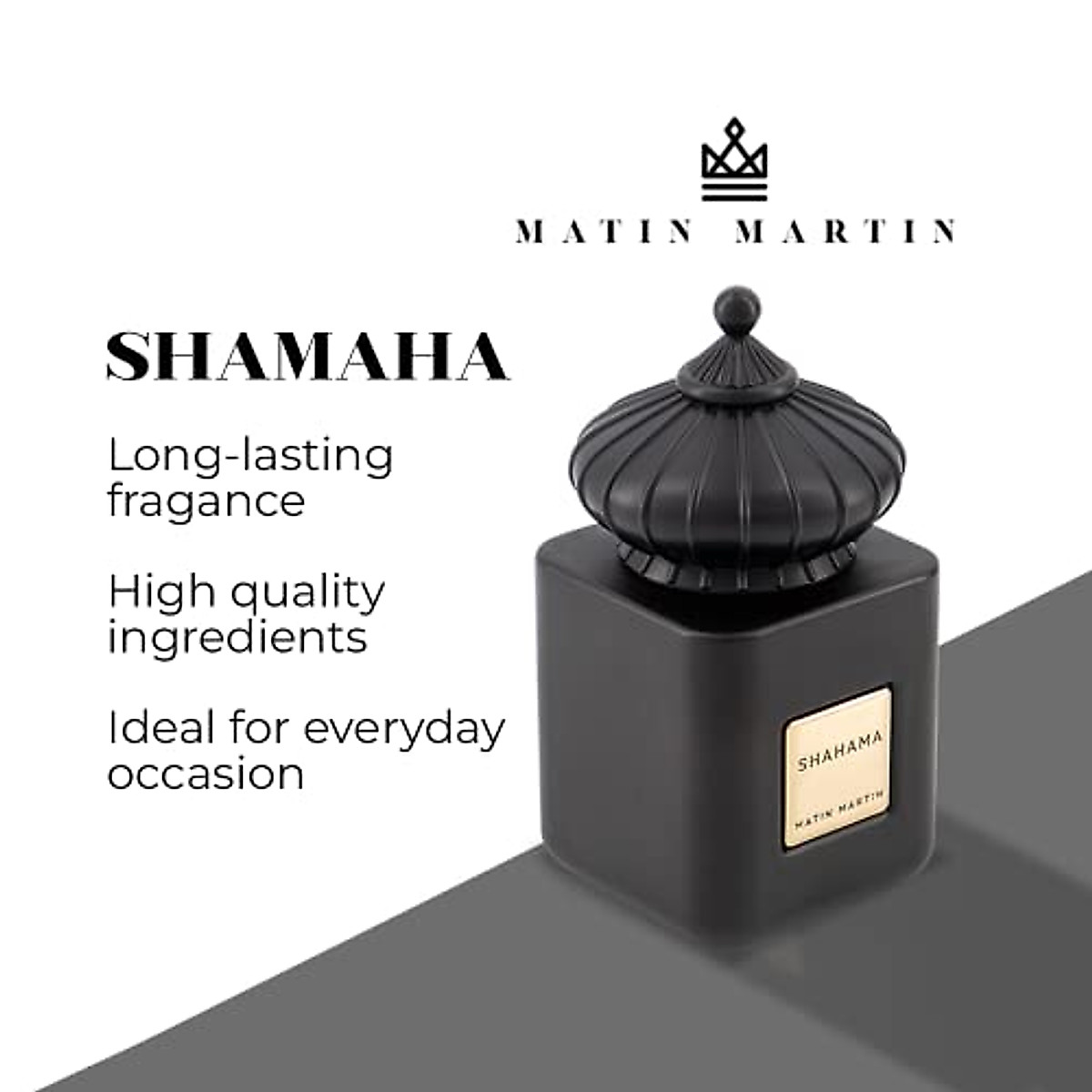 MATIN MARTIN Shahama - Perfume for Men - Oriental Men's Fragrances with Fruity and Spicy Notes - Long-Lasting Men Perfume - Travel Size - 3.4 oz