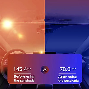 Jupetory Window Sunshade for Honda Accord 2018-2024 Windshield Sun Shade Visor Protector Blocks UV Rays- Foldable Front Sun Shield Protector