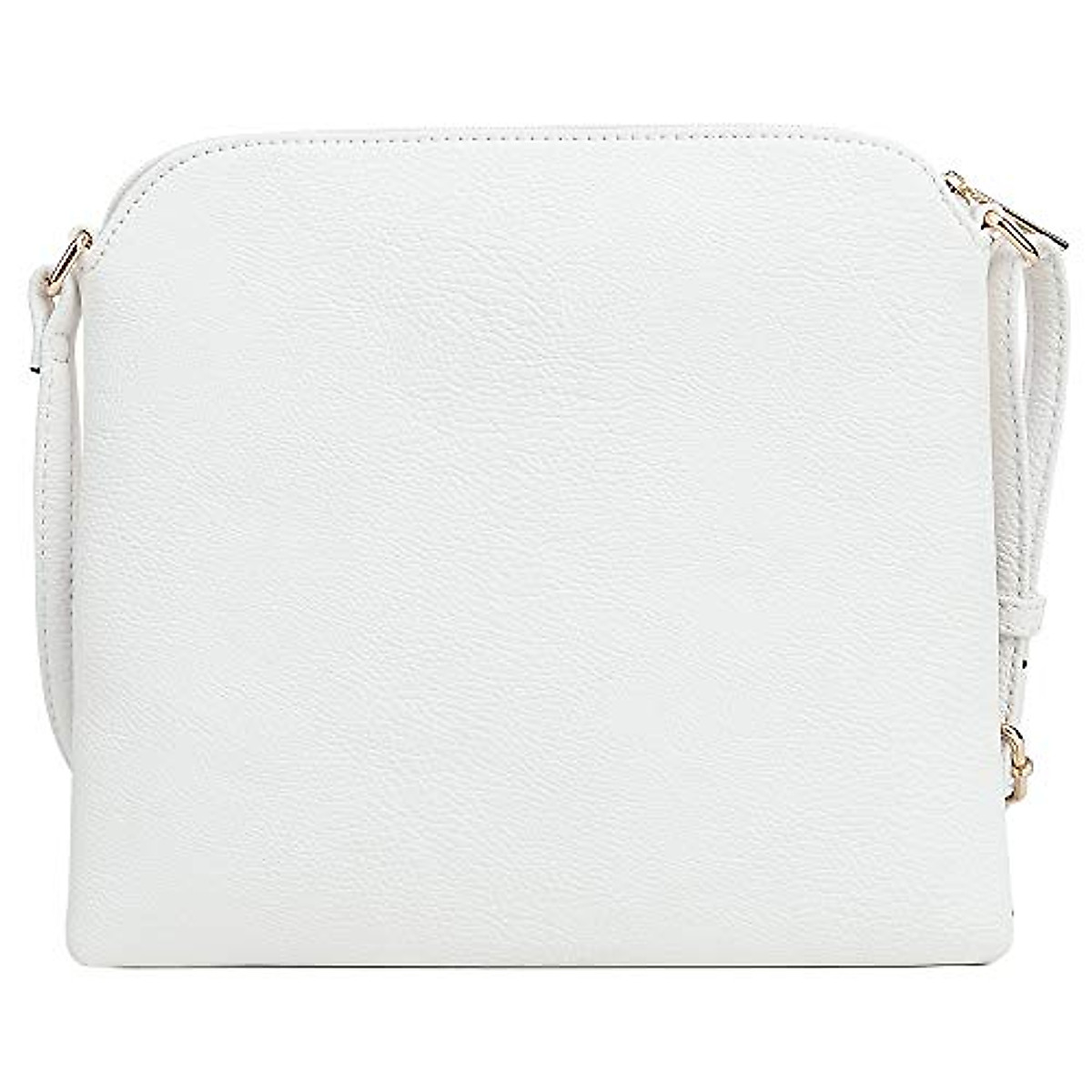 SG SUGU Lightweight Medium Crossbody Bag Shoulder Bag with Tassel and Zipper Pocket (White)