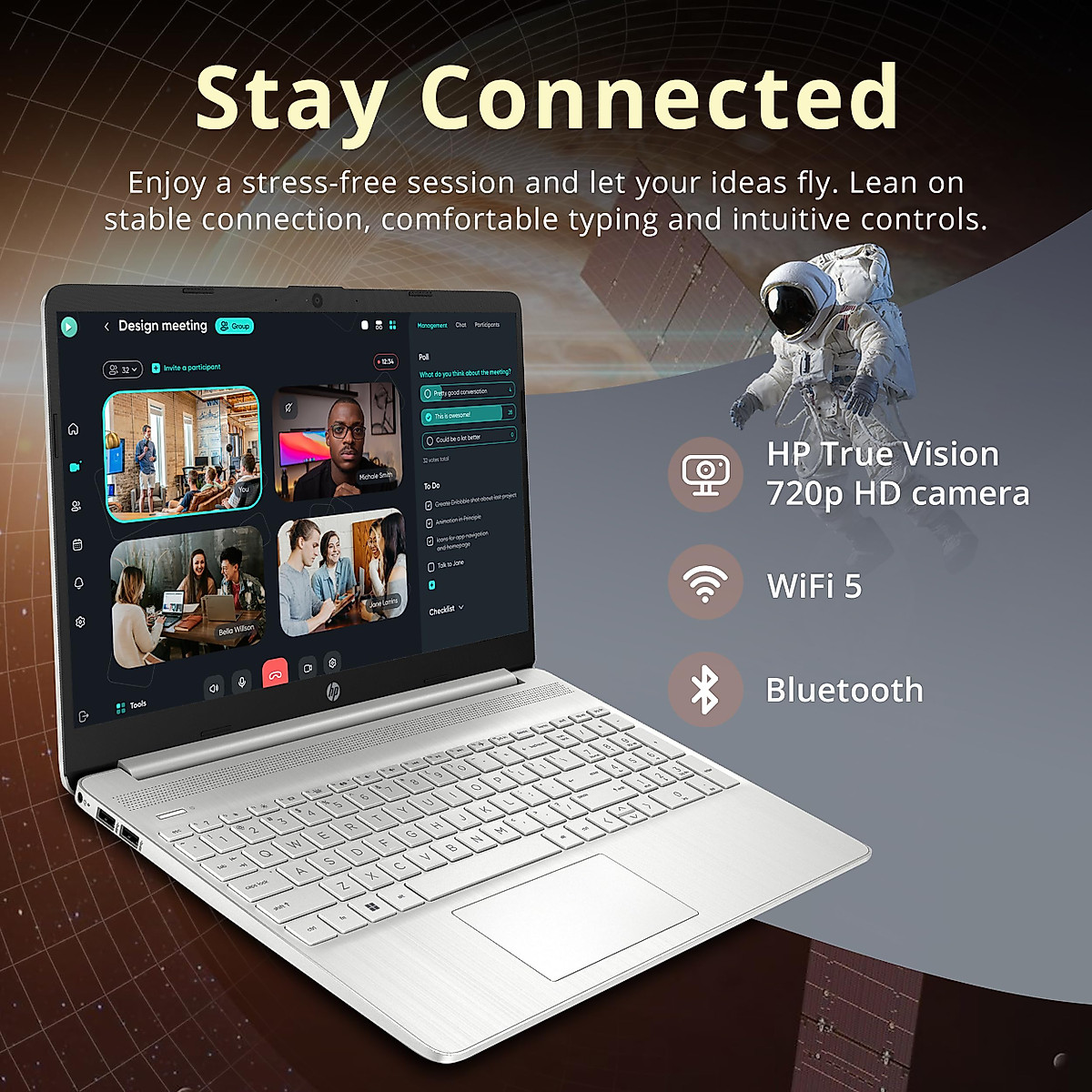 HP 15.6 FHD Laptop Computer, AMD Athlon Silver 3050U, 16GB DDR4 RAM, 512GB SSD, AMD Radeon Graphics, HD Webcam, HDMI, Office 365, Windows 10 S, Silver, 32GB Hotface USB Card