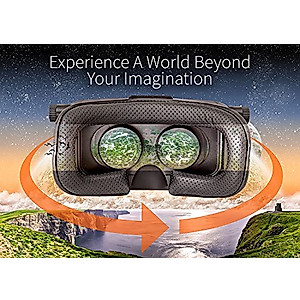 Utopia 360° VR Headset | 3D Virtual Reality Headset for VR Games, 3D Movies, and VR Apps - Compatible with iPhone and Android Smartphones (2018 Virtual Reality Headset Model)