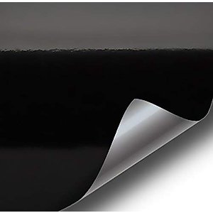 VViViD Black High Gloss Realistic Paint-Like Microfinish Vinyl Wrap Roll XPO Air Release Technology (1ft x 5ft)
