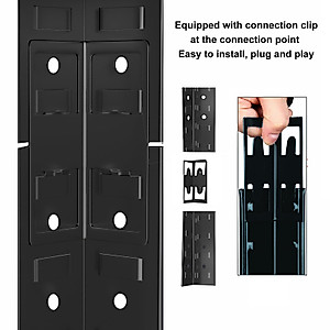 5-Tier Metal Shelving Unit - Black Utility Storage Racks - H 79" W 39.5" D 20", Adjustable Garage Storage Shelves - Boltless Assemble Heavy Duty Storage Shelves for Warehouse Pantry Basement Kitchen