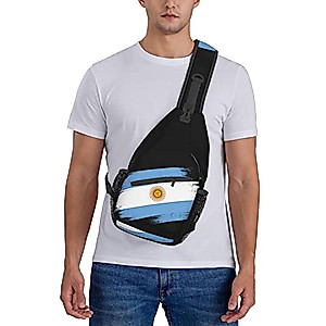FBCAL Argentina Sling Bag, Argentine Flag Crossbody Sling Backpack Shoulder Chest Bag Travel Hiking Daypack