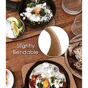 Cork Trivet, 4 Pcs High Density Thick Square Cork Trivets for Hot Dishes, 8 Inch Heat Resistant Multifunctional Cork Coaster, Cork Hot Pads for Table & Countertop