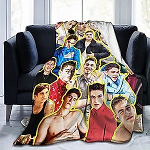 Blanket Fiennes Tiffin Soft and Comfortable Warm Fleece Blanket for Sofa, Office Bed car Camp Couch Cozy Plush Throw Blankets Beach Blankets