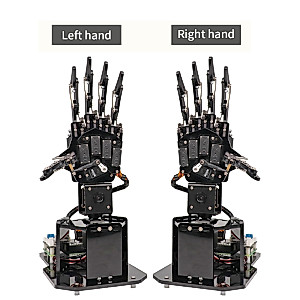 HIWONDER uHandPi Raspberry Pi Robotic Hand AI Vision Bionic Mechanical Hand with Python Programming Powered by Raspberry Pi 4B 4GB (Left Hand)